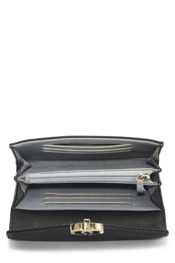 Chanel Caviar Leather 'cc' Thread Wallet