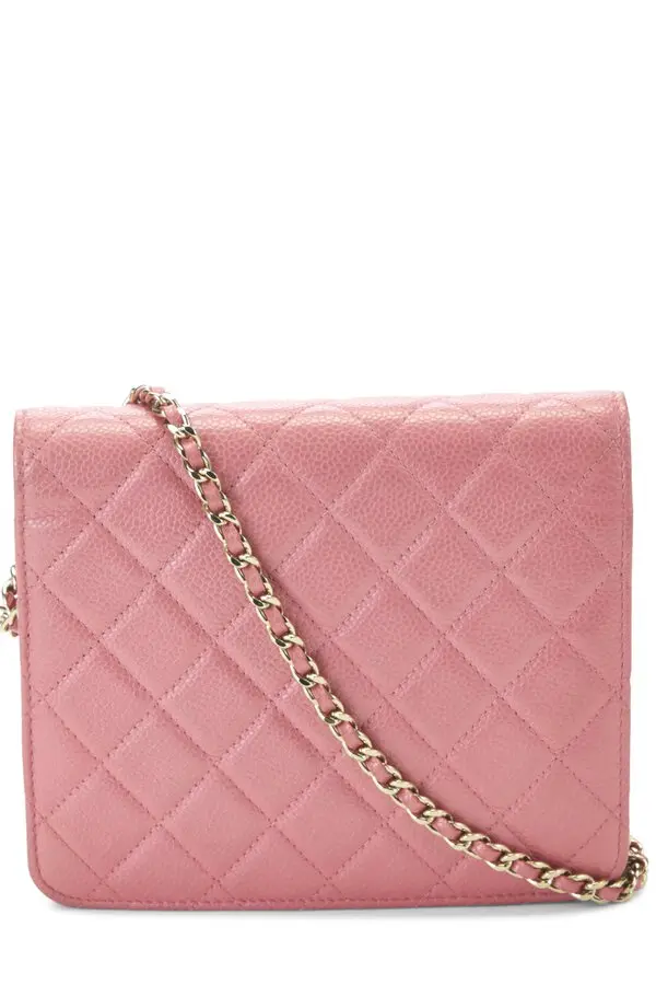 Chanel Caviar Square Wallet On Chain