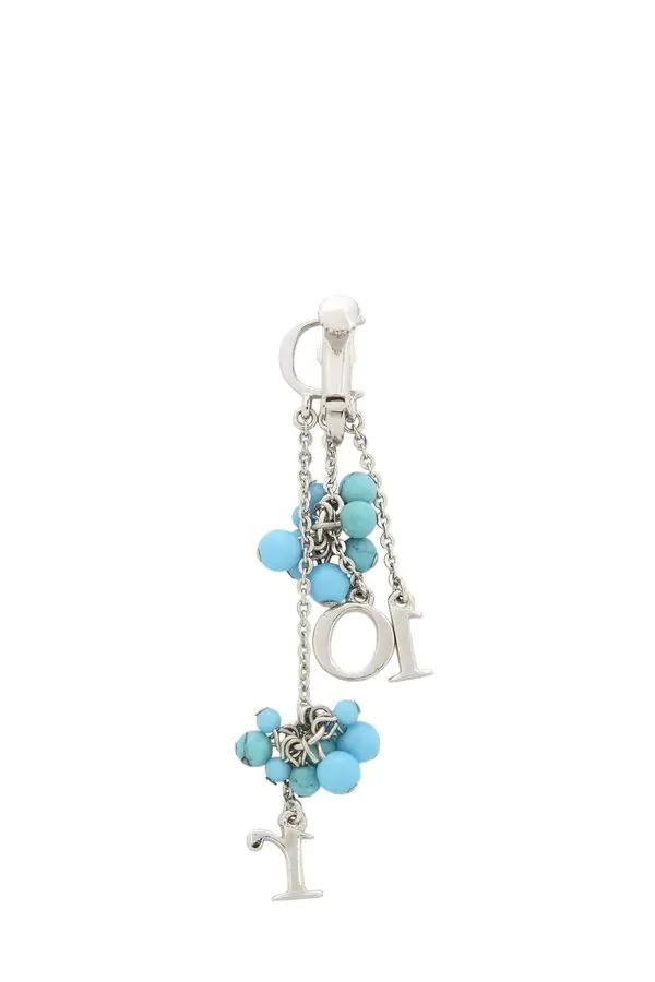 Dior Silver & Logo Drop Earrings