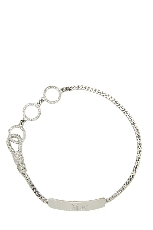 Dior Crystal Hardcore Choker - Silver