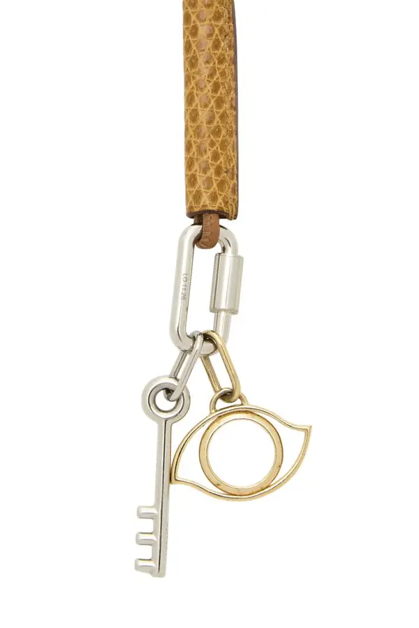 Hermès Lambskin & Lizard Curiosité Key Pendant
