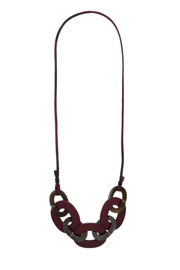 Hermès Buffalo Horn Karamba Necklace - Multi