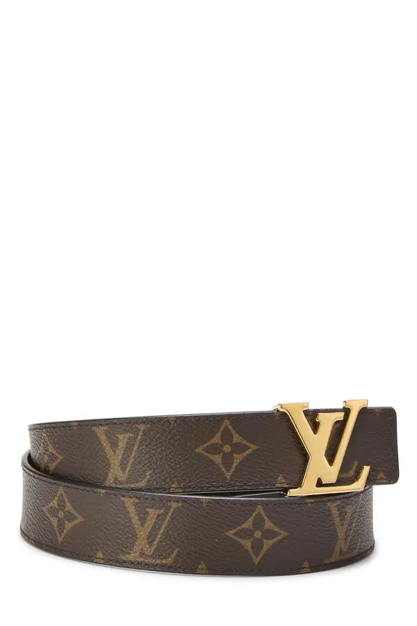 LOUIS VUITTON Monogram Initiales Reversible Ceinture 80
