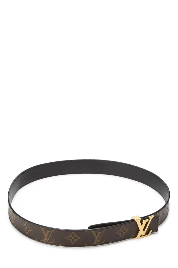 LOUIS VUITTON Monogram Initiales Reversible Ceinture 80