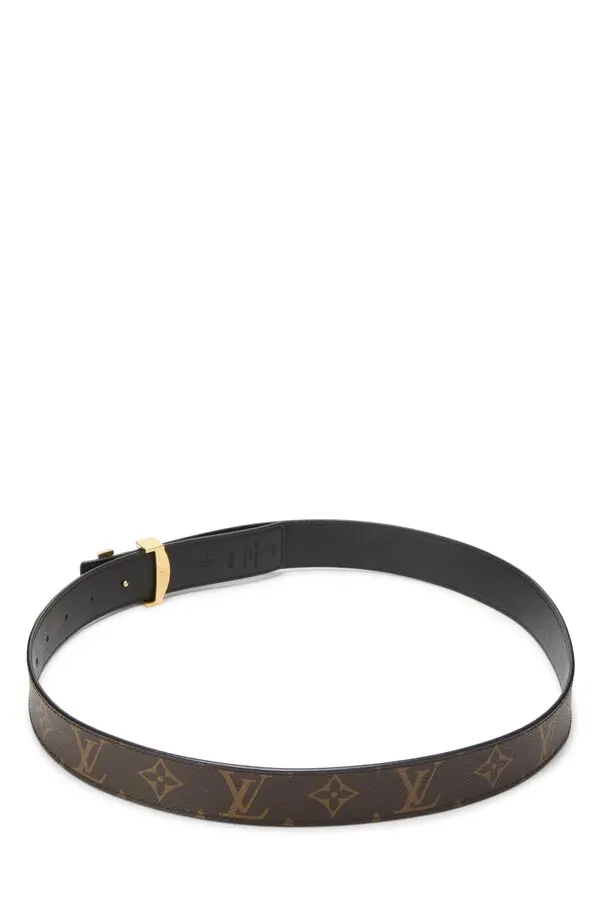 LOUIS VUITTON Monogram Initiales Reversible Ceinture 80