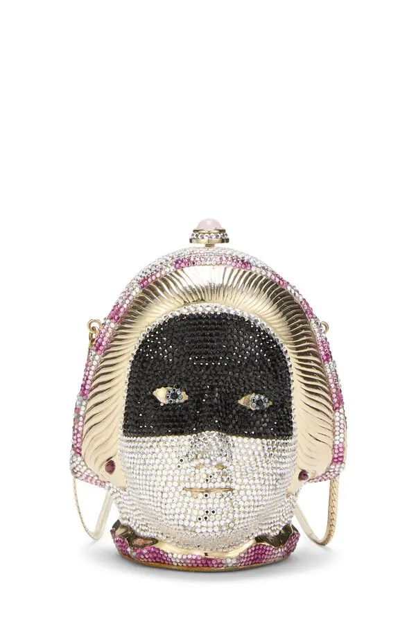 Judith Leiber Multicolor Crystal Embellished Venetian Mask Minaudière
