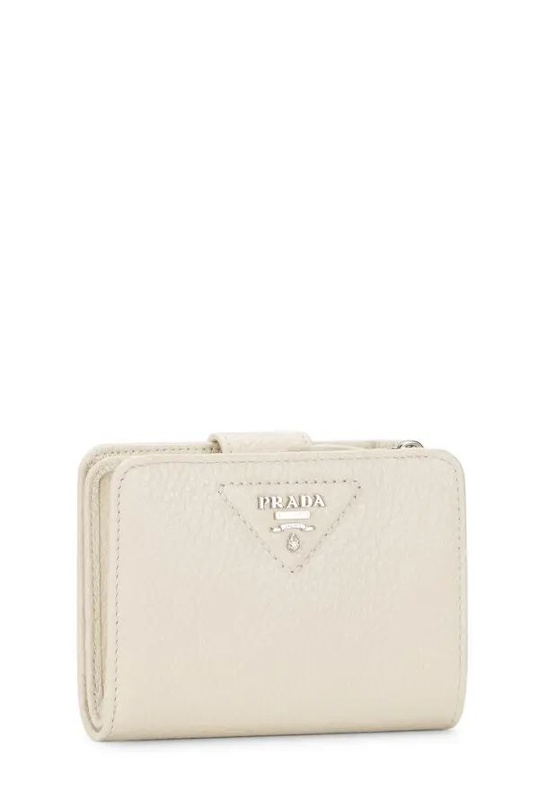 Prada Vitello Daino Compact Wallet