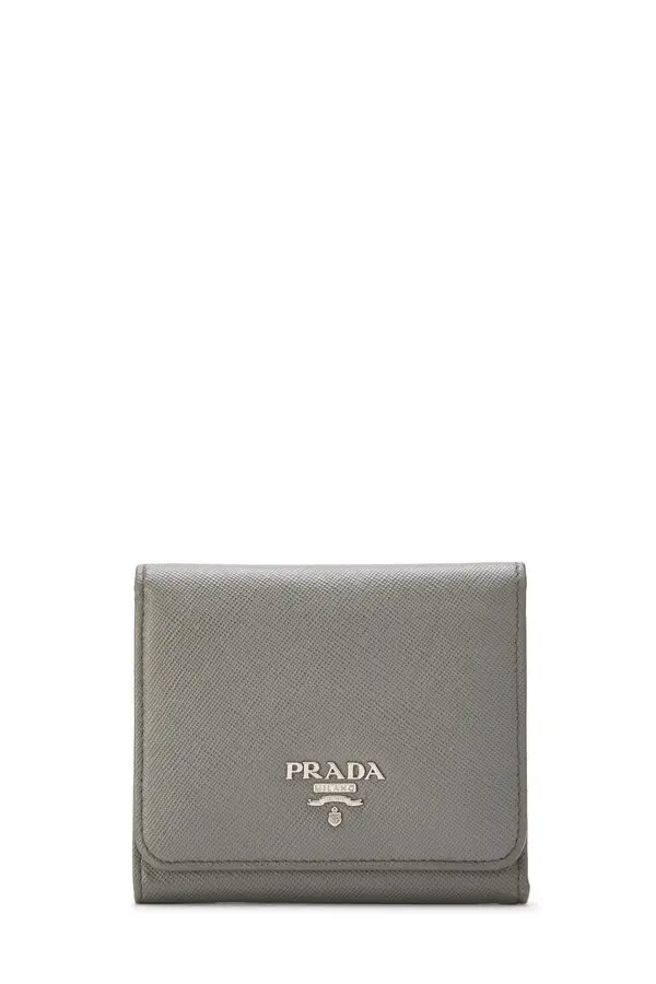 Prada Saffiano Compact Wallet