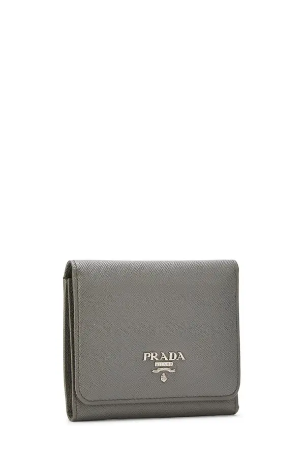 Prada Saffiano Compact Wallet