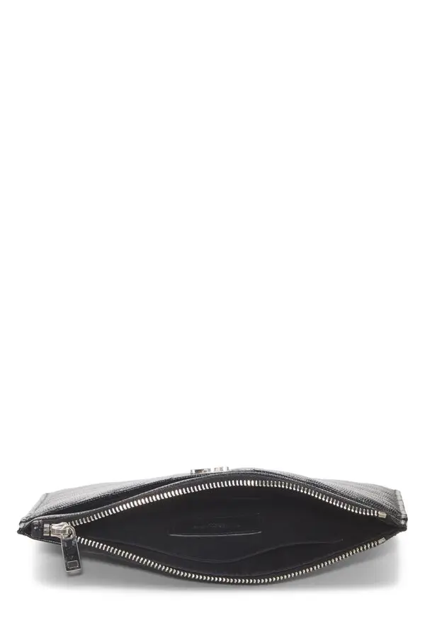 Saint Laurent Grainy Chevron Zip Pouch