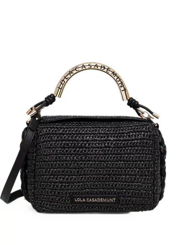 Lola Casademunt Woven-effect Logo-handle Tote Bag
