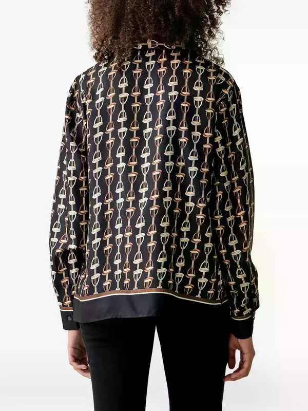 Luisa Spagnoli Lusia Stirrup-print Button-up Shirt