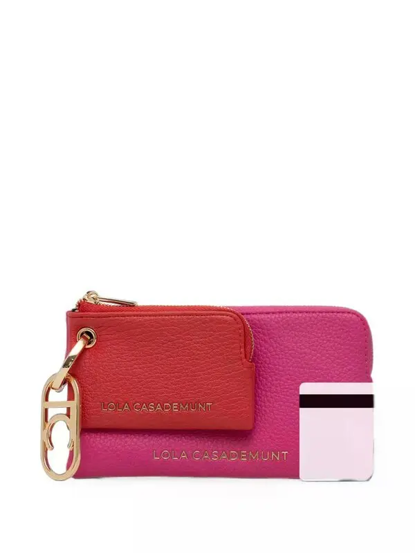 Lola Casademunt Logo-plaque Double-purse Pebbled Wallet