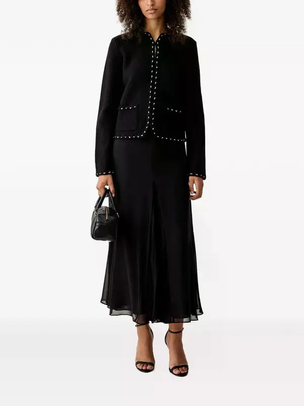 Luisa Spagnoli Frizione Pleated-insert Midi Skirt