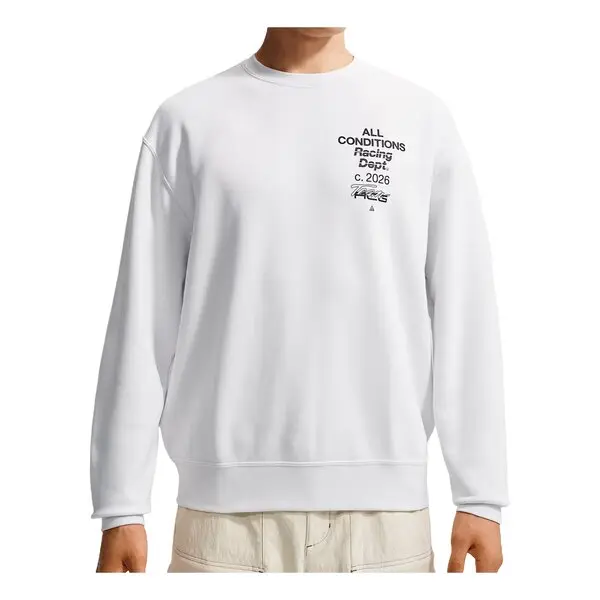 Nike X Tuff Fleece Dri-fit Sweatshirt Asia Sizing - Summit White