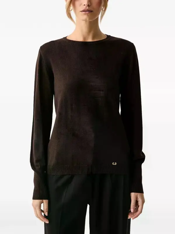 Luisa Spagnoli Occulto Logo-plaque Knitted Sweater