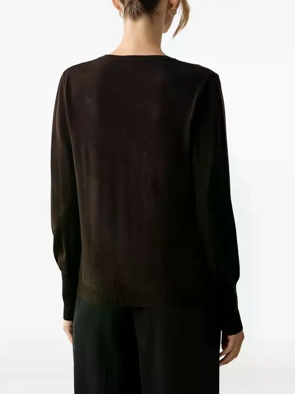Luisa Spagnoli Occulto Logo-plaque Knitted Sweater