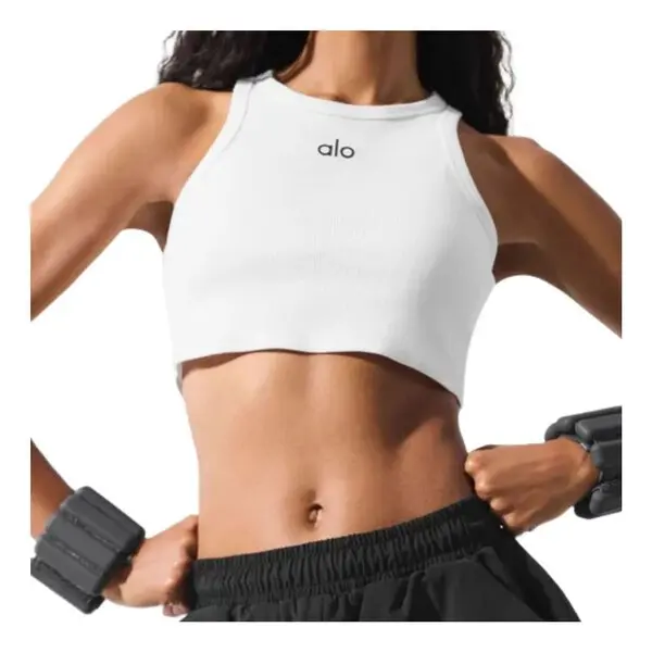 Alo Yoga Aspire Tank - White Black