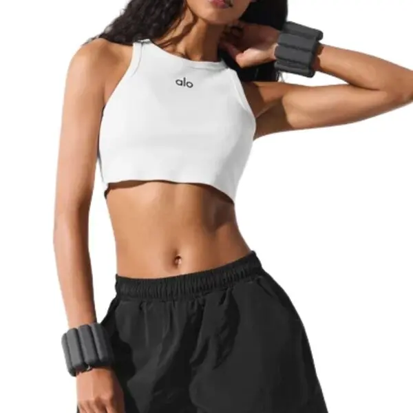 Alo Yoga Aspire Tank - White Black