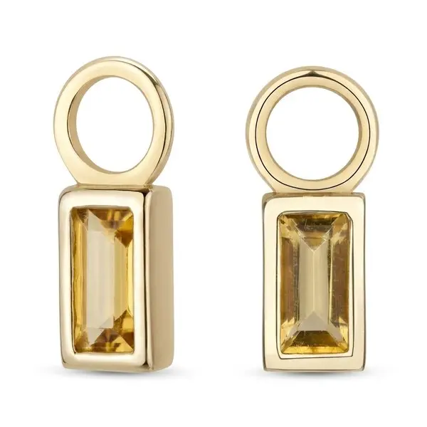 HILLARY ALEXANDRIA Ever Citrine Earring Charm Pair - Gold