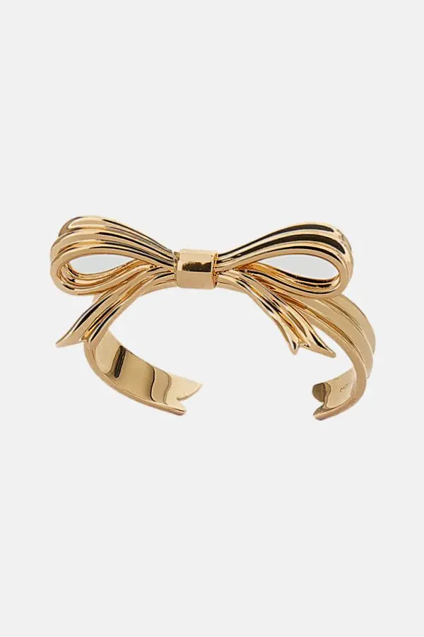 SELF-PORTRAIT Bracciale Rigido Con Motivo A Fiocco - Oro