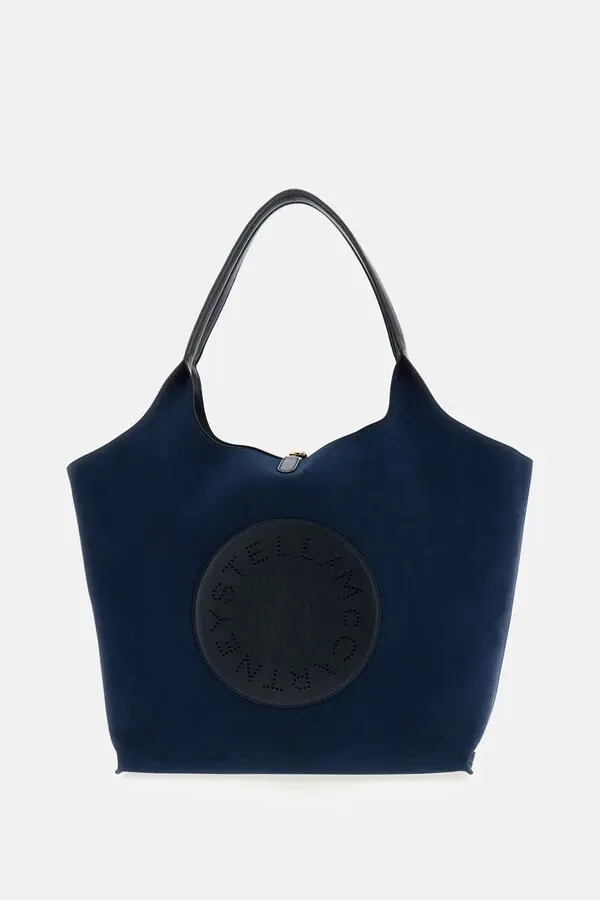 Stella McCartney Borsa Tote Reversibile Con Logo Alter Mat & Alter Suede - Blu
