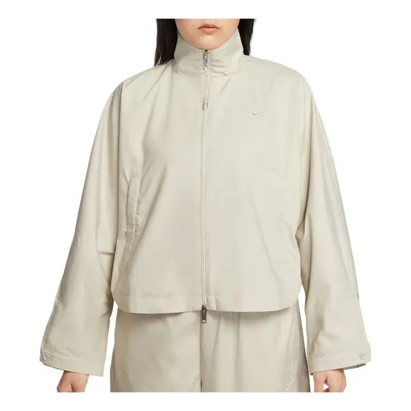 Nike Windbreaker Jacket Loose Fit Asia Sizing 'light Bone Heather