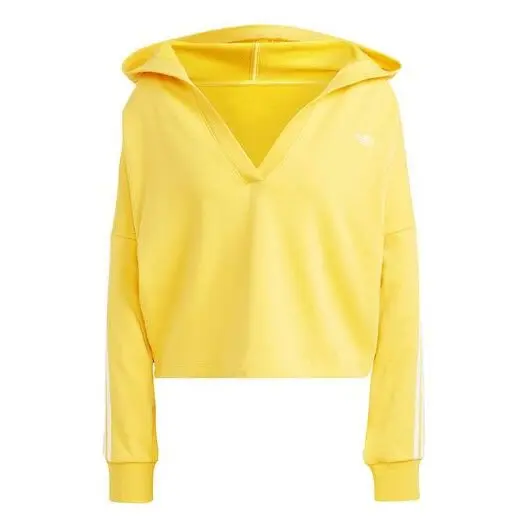 Adidas Originals V-neck Short Hoodie - Gold