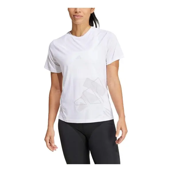 Adidas Aeroready Designed For Training Graphic T-shirt Asia Sizing - White
