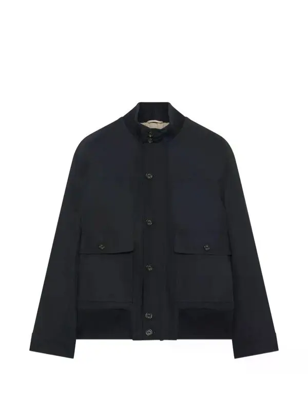LARDINI Padded Knit-collar Jacket