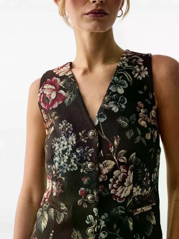 Luisa Spagnoli Semaforo Floral-jacquard Waistcoat
