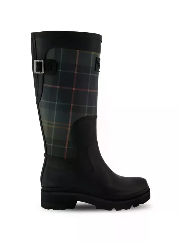 Barbour Dena Tartan Boots - Black