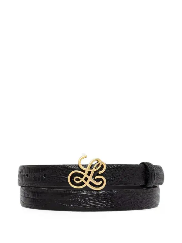 Luisa Spagnoli Danielina Lizard-effect Monogram Belt