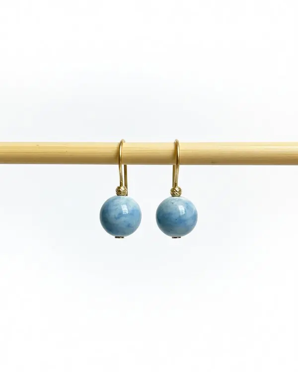 PUMO PUGLIESE Orecchini Perle Earrings - Blu
