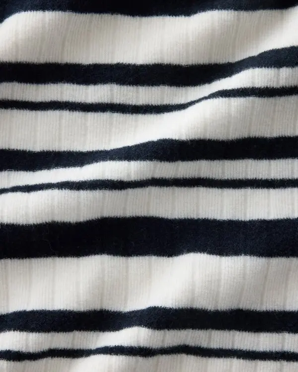 HAVEN WELL WITHIN Merino Wool Blend Striped Crewneck Sweater