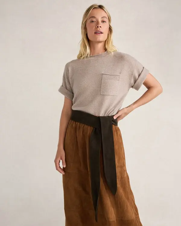 HAVEN WELL WITHIN Italian Suede Tie Belt