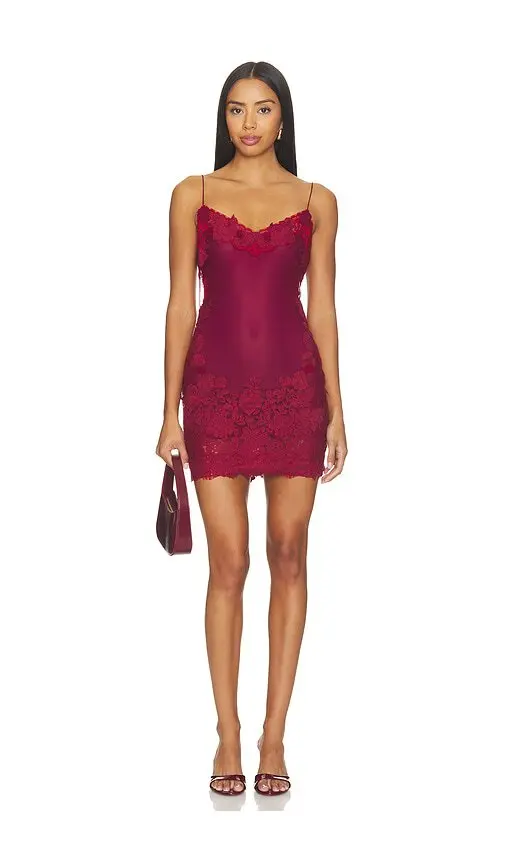 MIRROR PALAIS Anemone Mini Dress In Red