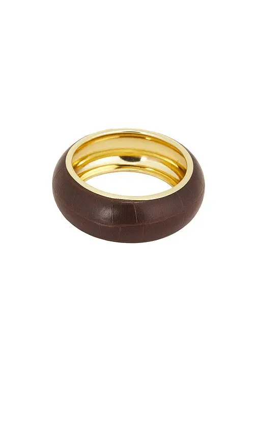 FRASIER STERLING Croc Bangle In Brown