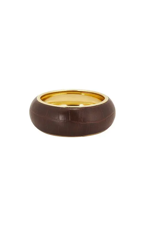 FRASIER STERLING Croc Bangle In Brown