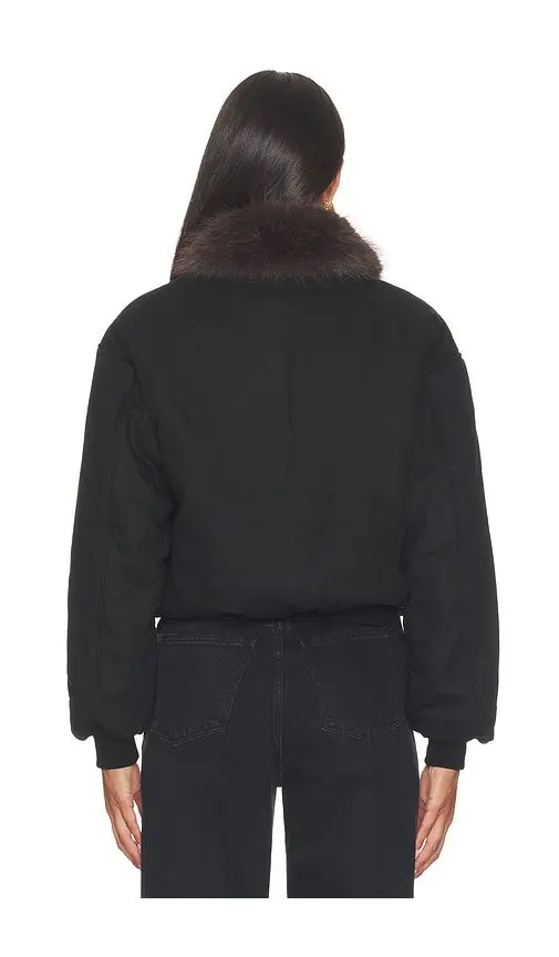Paris Georgia Elemental Utilitarian Bomber With Fur Collar
