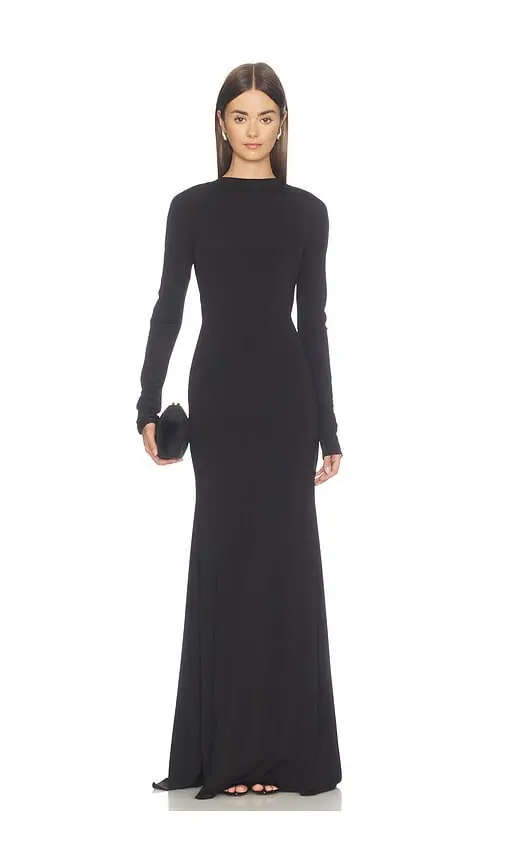 SIDERA Rhea Long Sleeve Backless Gown