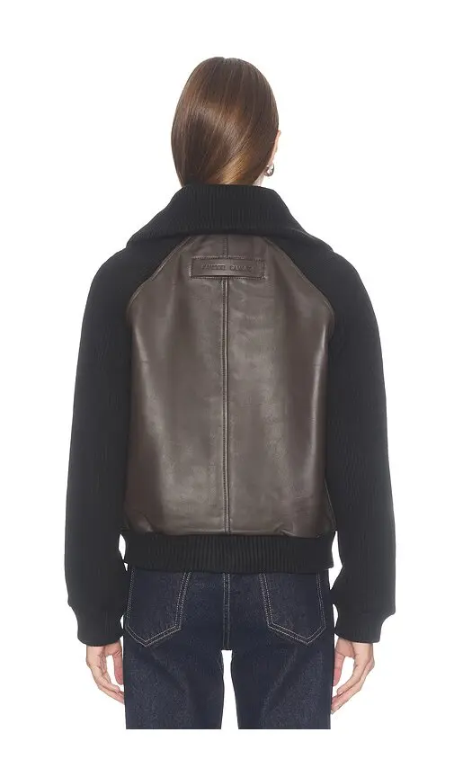 SAMSOE SAMSOE Saolive Leather Jacket In Brown