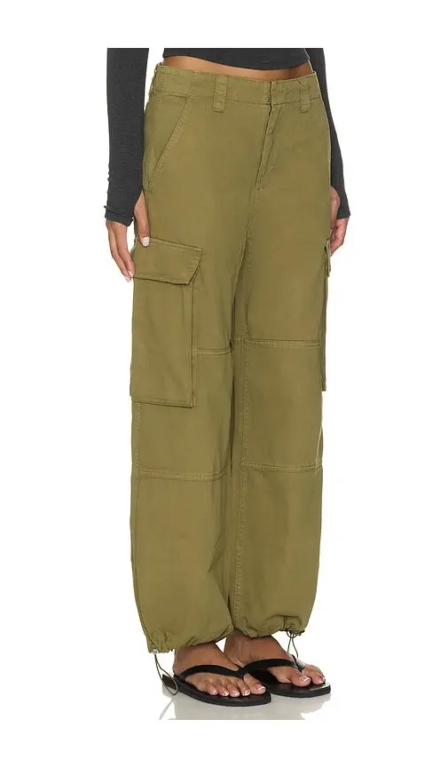 PISTOLA Petra Drawstring Harem Cargo Pant In Green