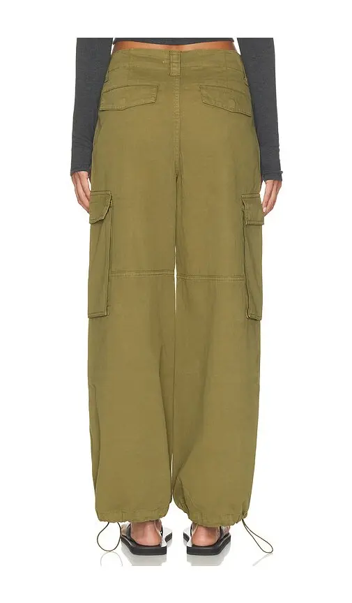 PISTOLA Petra Drawstring Harem Cargo Pant In Green