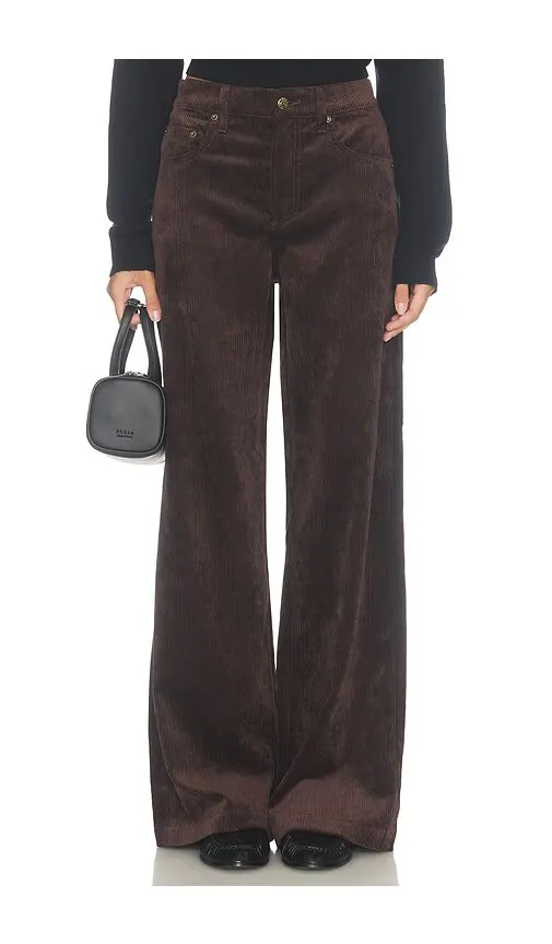 PISTOLA Jadyn Low Slung Palazzo Pant In Brown - Mocha