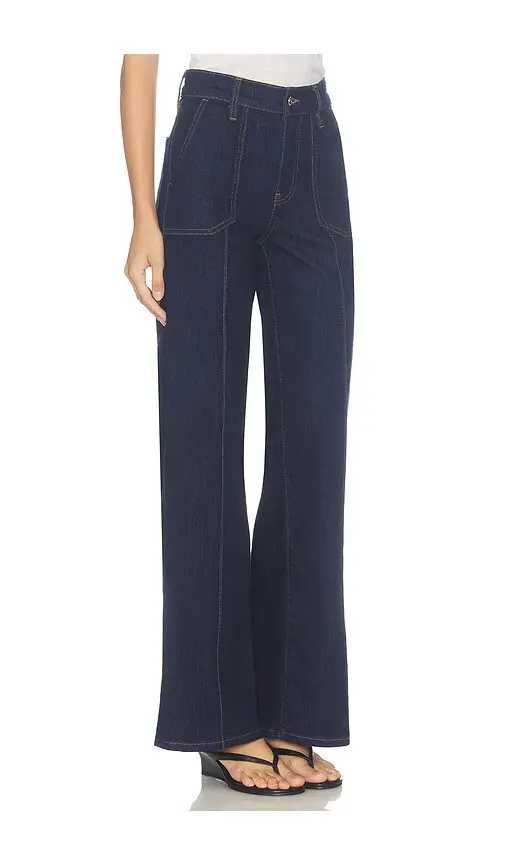 FRAME Le Slim Palazzo Pintuck Pocket In Blue