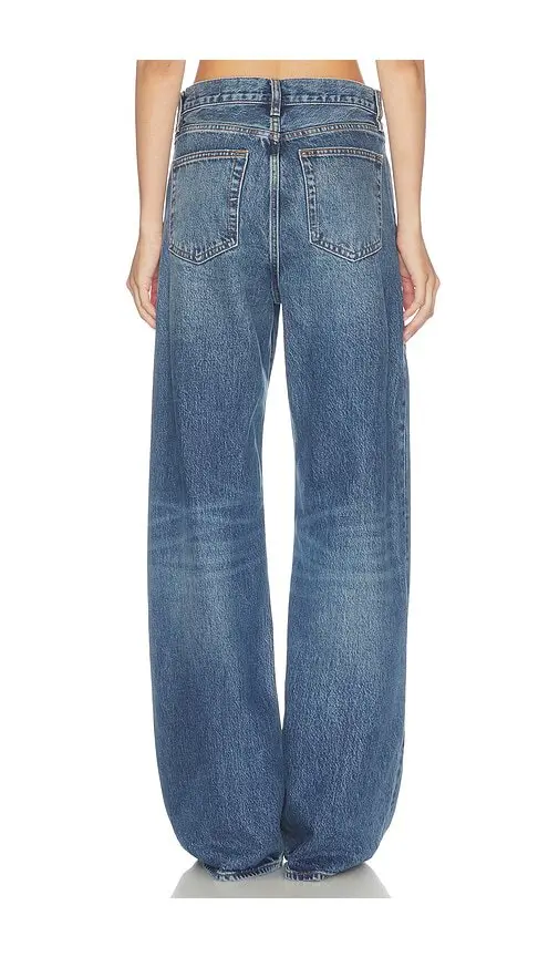 FRAME The Loose Exposed Buttons Jeans In Blue - Soundwave