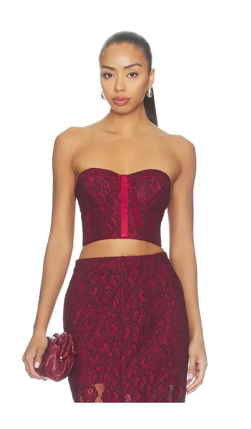 Cami Nyc Bridges Corset In Red
