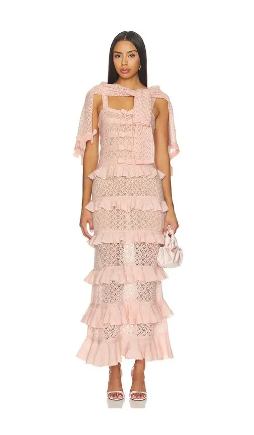LoveShackFancy Hannelore Dress In Rose