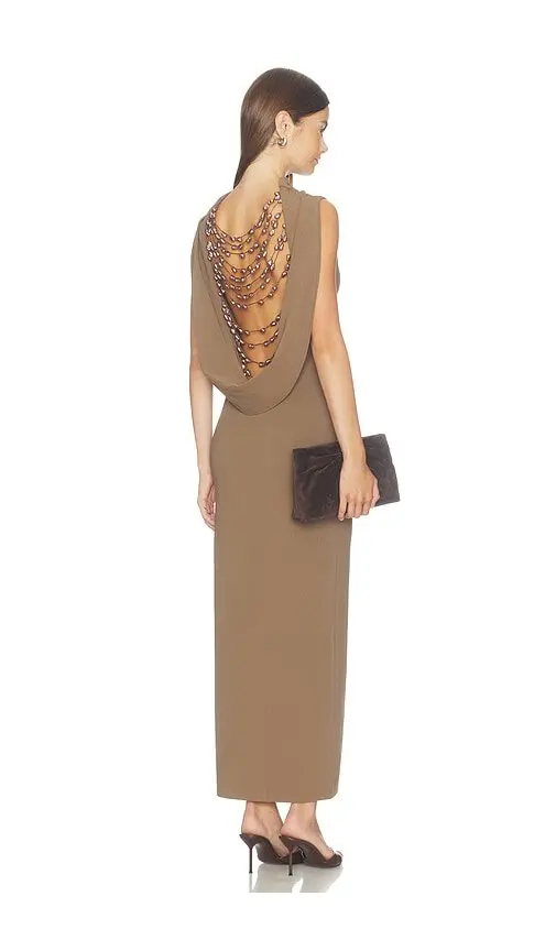 Cult Gaia Perila Dress In Tan - Sparrow
